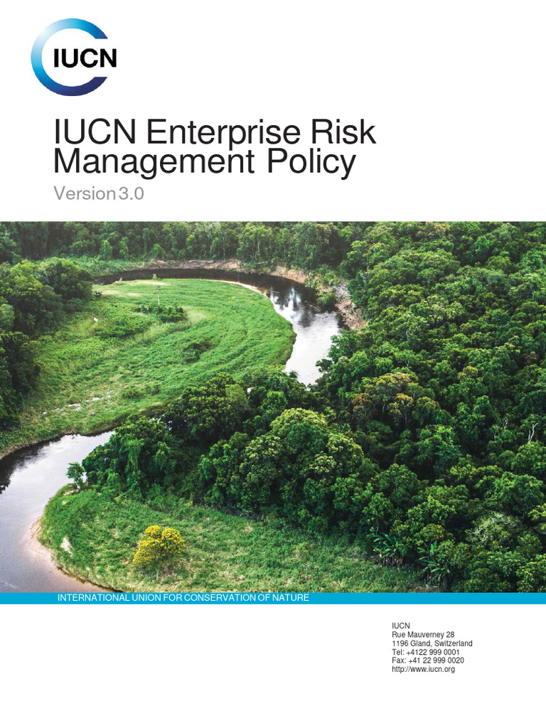 Iucn Enterprise Risk Management Policy 2022 | PDF