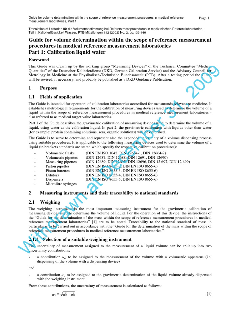 Medical Volume Calibration Guide | PDF