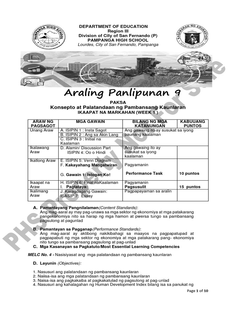 Ap 9 Quarter 4 Week1 7 Sipacks | PDF