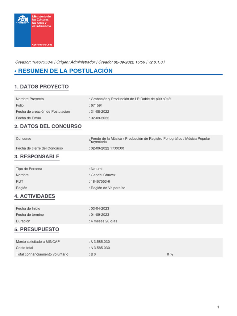 Archivo Postulacion | PDF