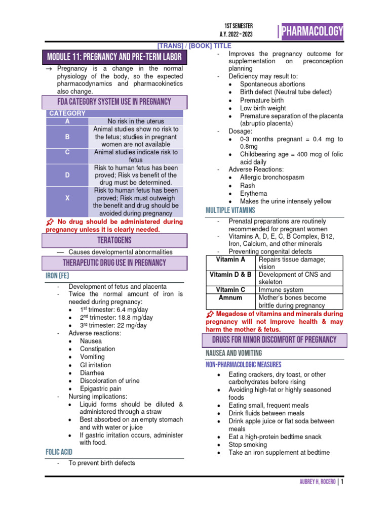 PHARMACOLOGY Transes | PDF