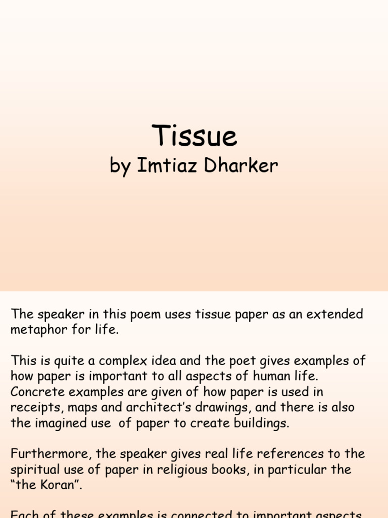 Gcse English Poetry Tissue | PDF