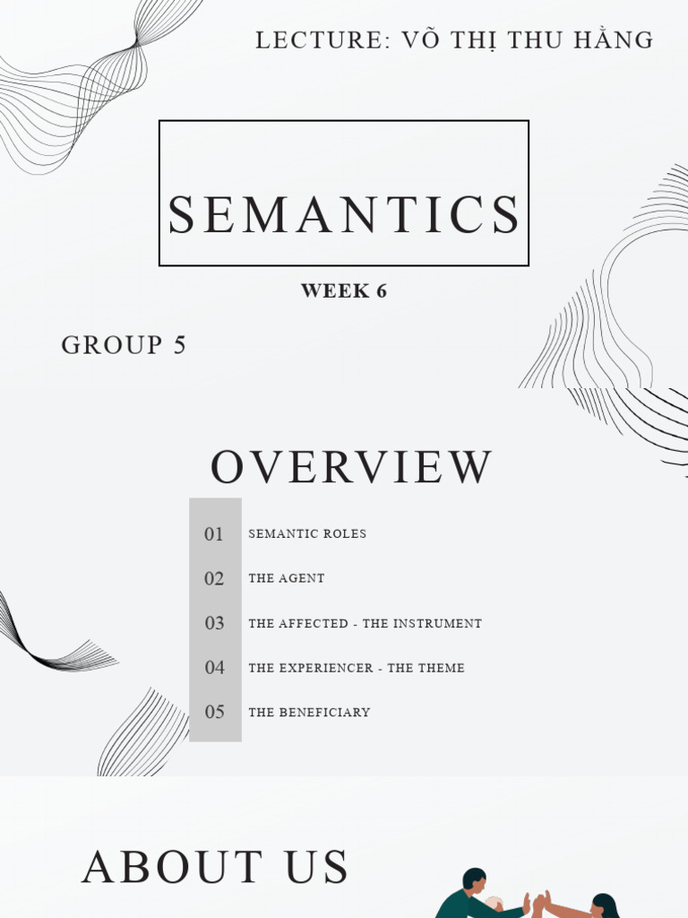 Lecture: Võ Thị Thu Hằng: Semantics | PDF | Syntax | Grammar