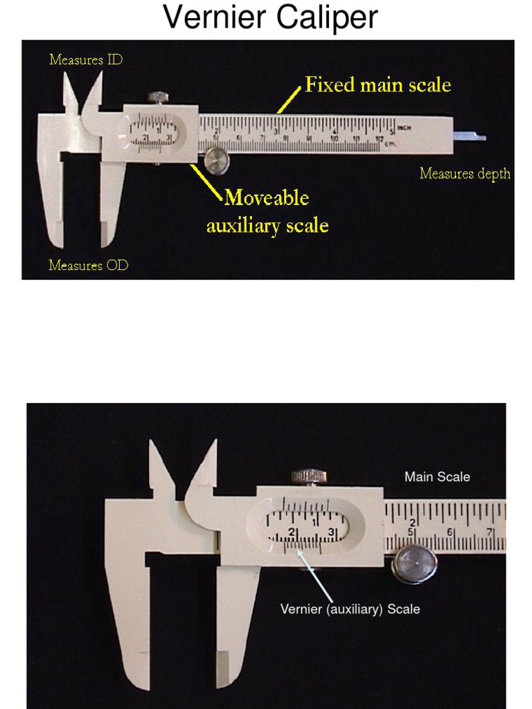 Vernier Caliper Measurement Guide | PDF | Technology & Engineering