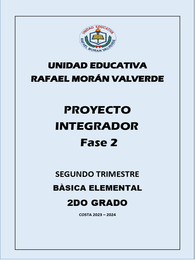 Proyecto Integrador Fase 2 Del Segundo Grado B | PDF | Sustracción