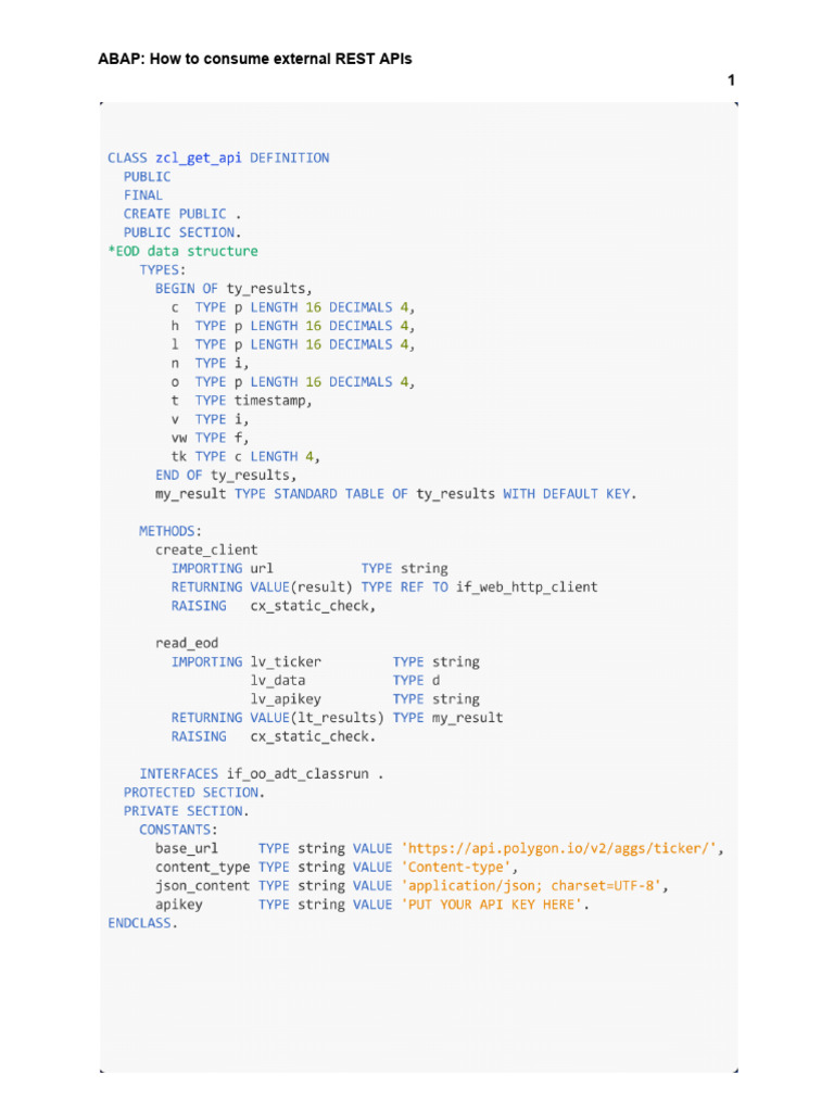 ABAP - How To Consume External REST APIs | PDF