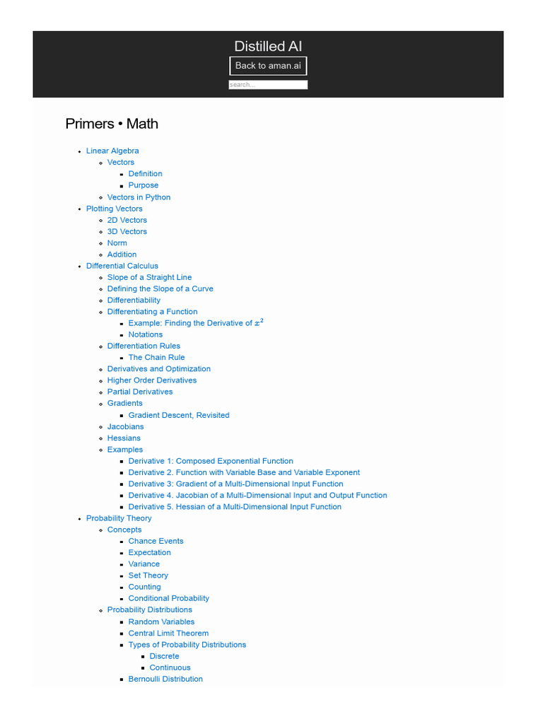 Aman Ai Primers Math | PDF