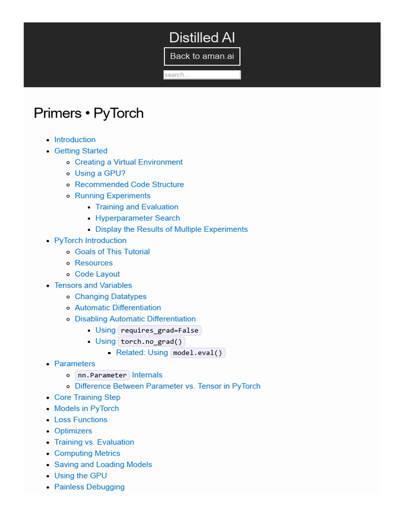 Aman Ai Primers Pytorch | PDF