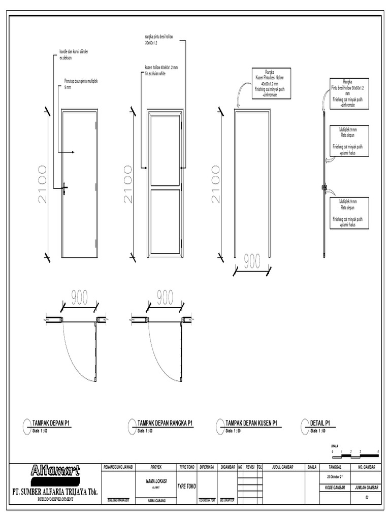 Detail Pintu P1 | PDF