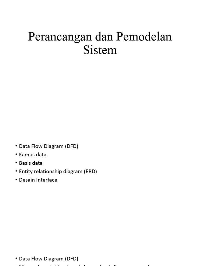 6 Perancangan Dan Pemodelan Sistem | PDF