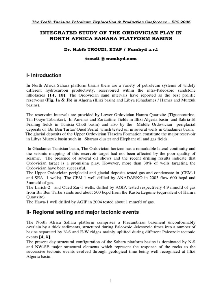 Ordovician Troudi 2006 Text | PDF