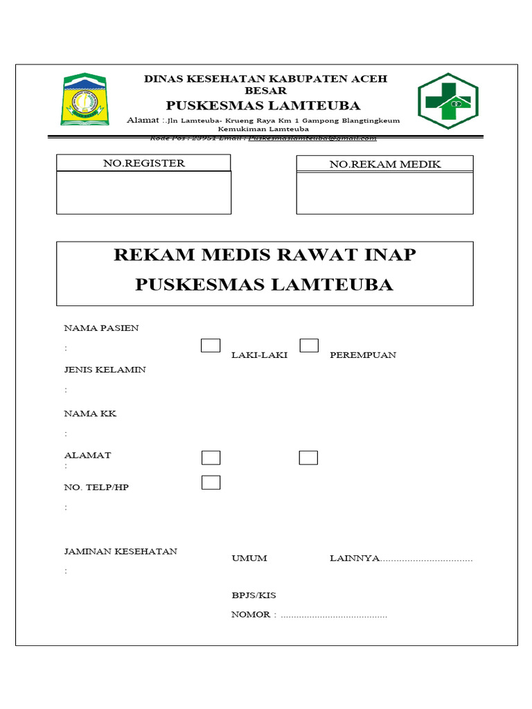 Form Rekam Medik Rawat Inap CPPT PKM Lamteuba | PDF | Karier & Perkembangan