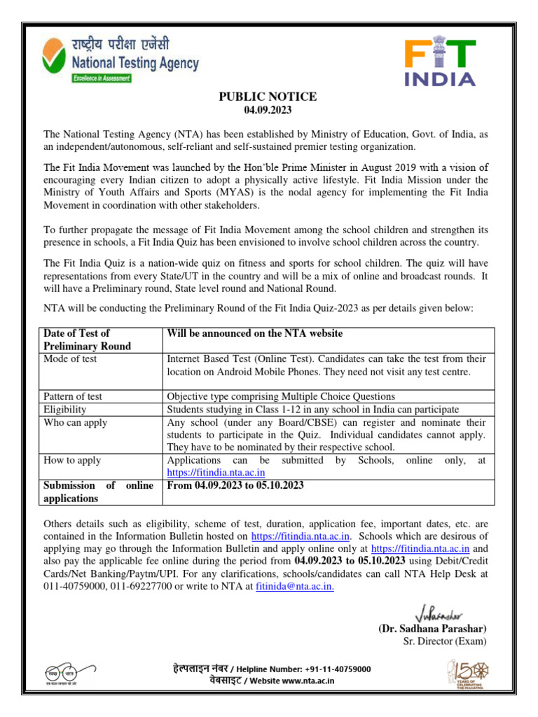 PUBLIC NOTICE FIQ 2023 Launch of Application | PDF