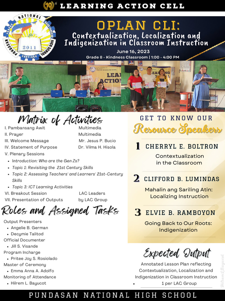 LAC 10 - Completion Report (2) | PDF | Lesson Plan | Learning