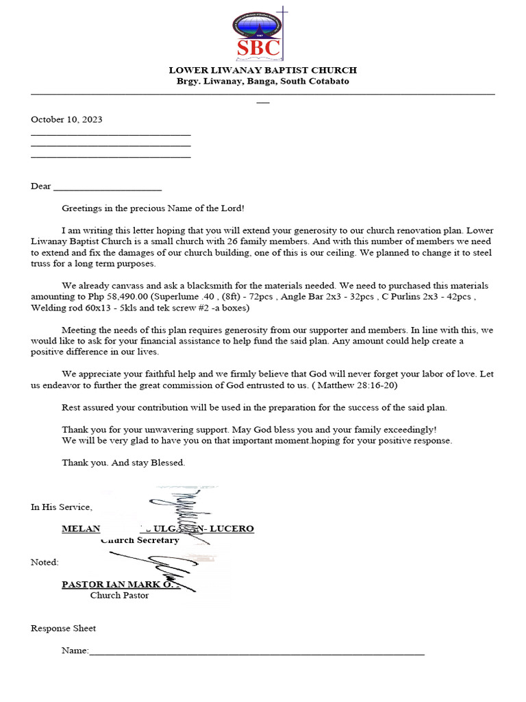 Solicitation Letter | PDF