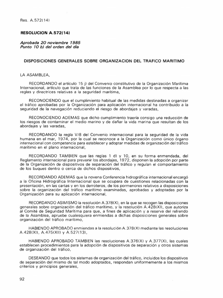 Resolucion A.572 | PDF