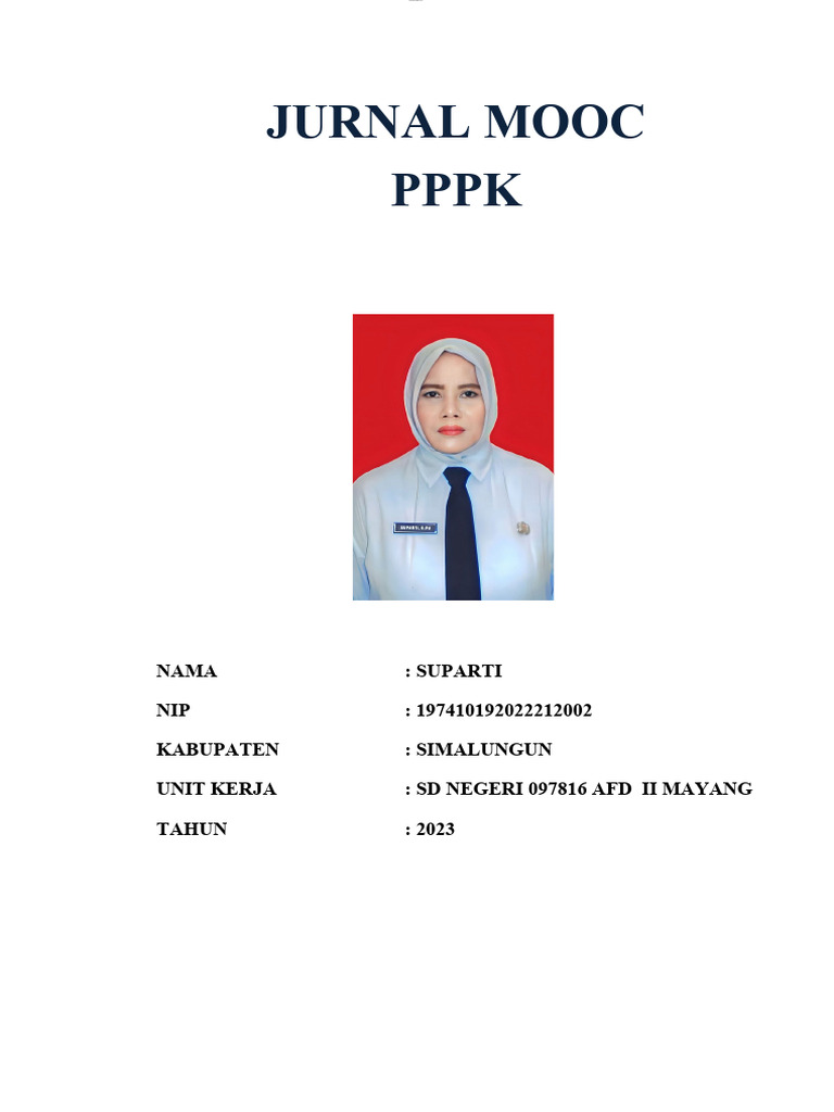 Jurnal Mooc PPPK Suparti | PDF