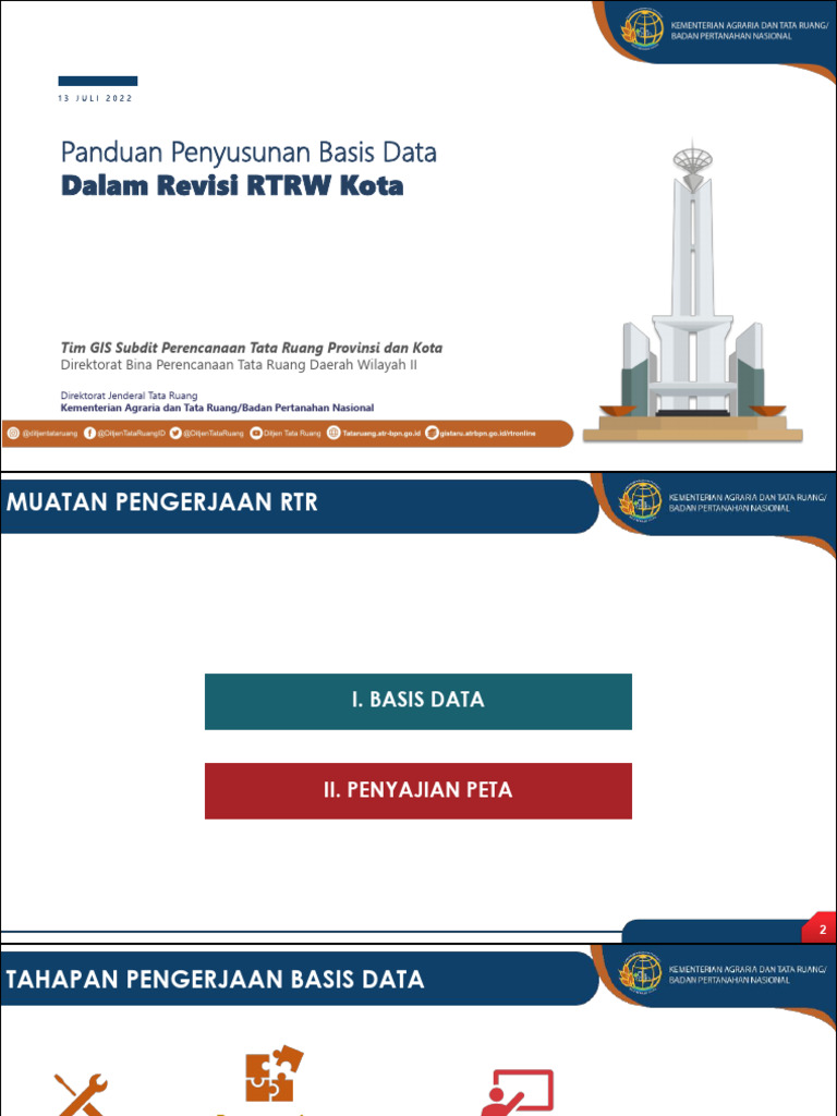 Basis Data Dalam Revisi RTRW Kota 13 Juli 2022 | PDF