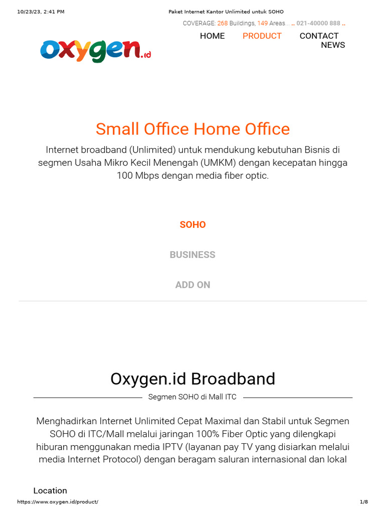 Internet SOHO Unlimited Fiber | PDF