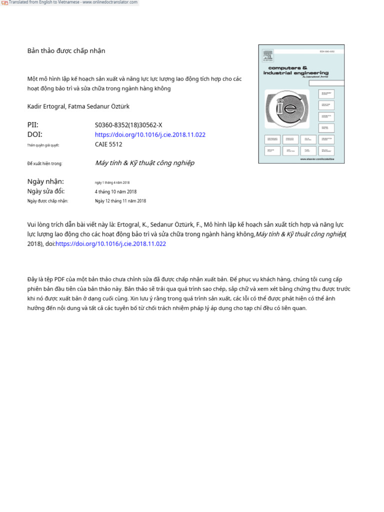 An Integrated Production Scheduling and Workforce Capacity Planning ...
