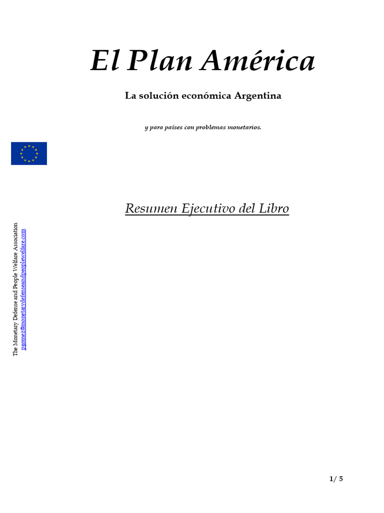 Plan América Resumen Ejecutivo | PDF