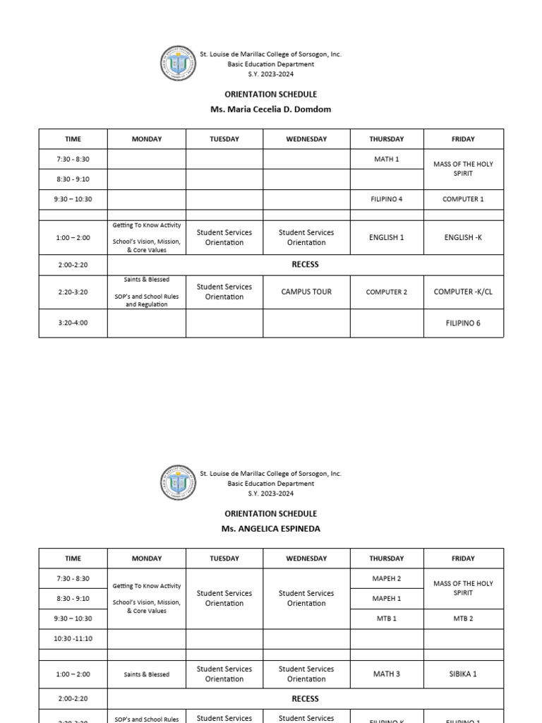 Teacher Orientation | PDF