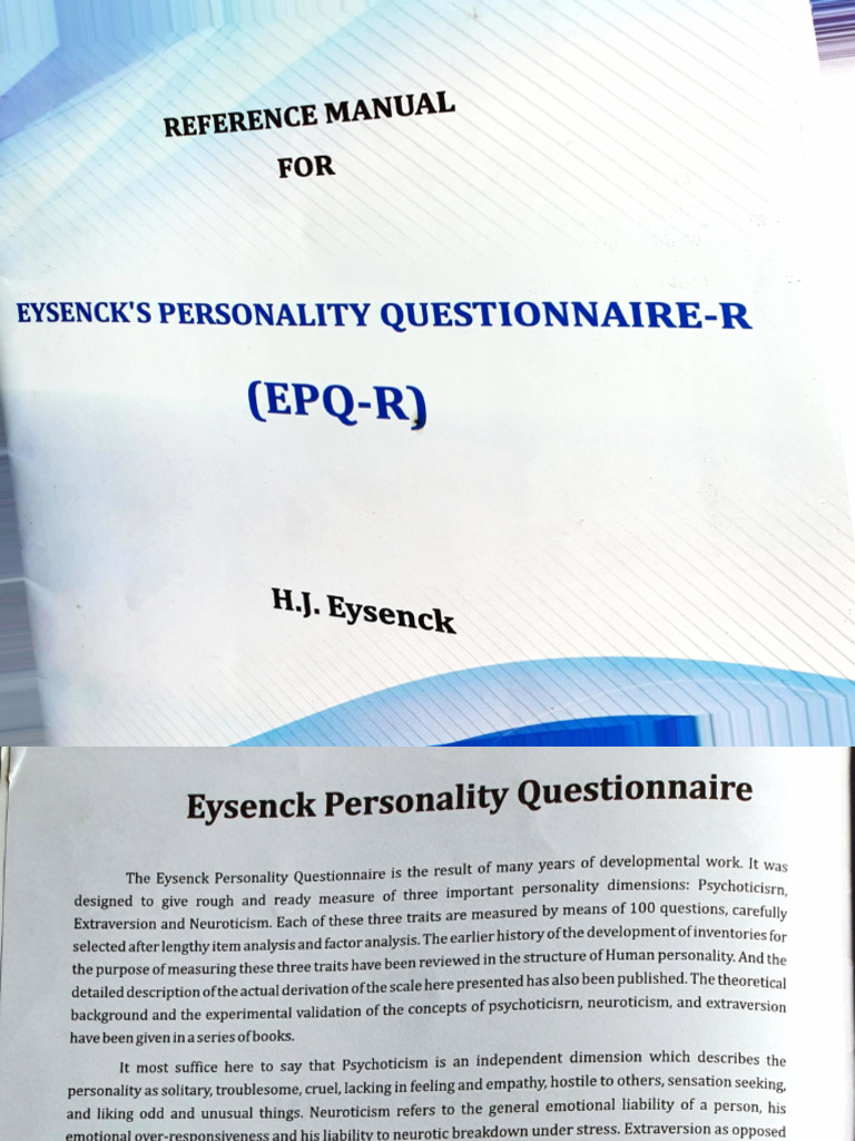 Eysenck Manual | PDF
