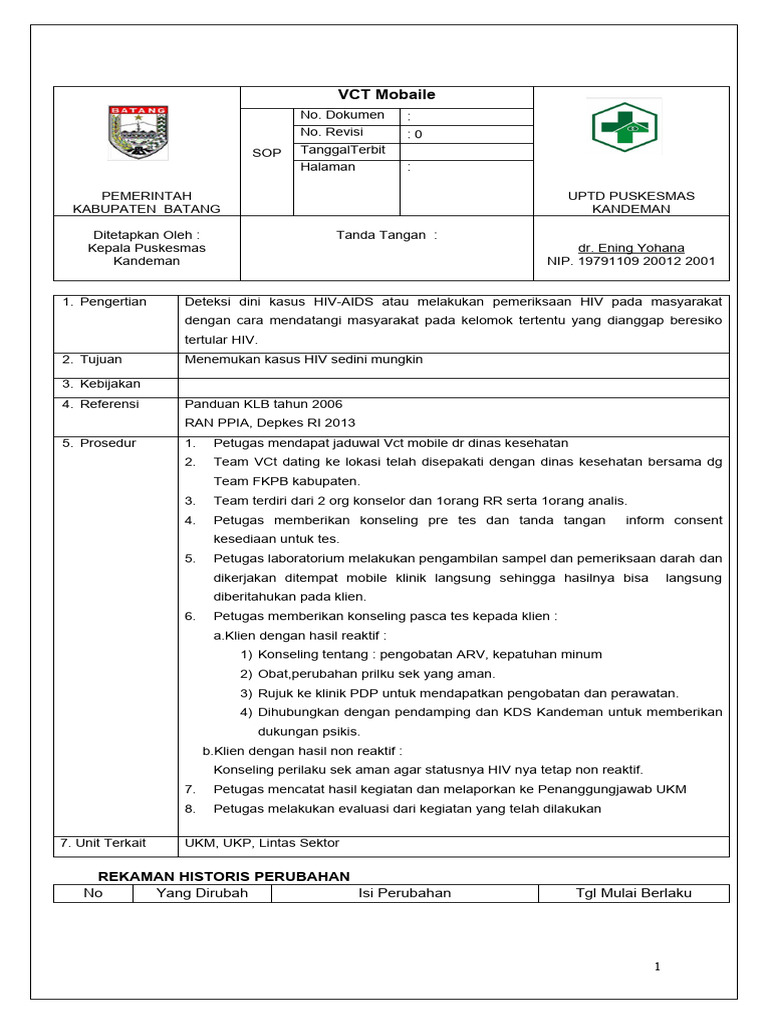 01 Sop VCT Mobaile 2019 | PDF