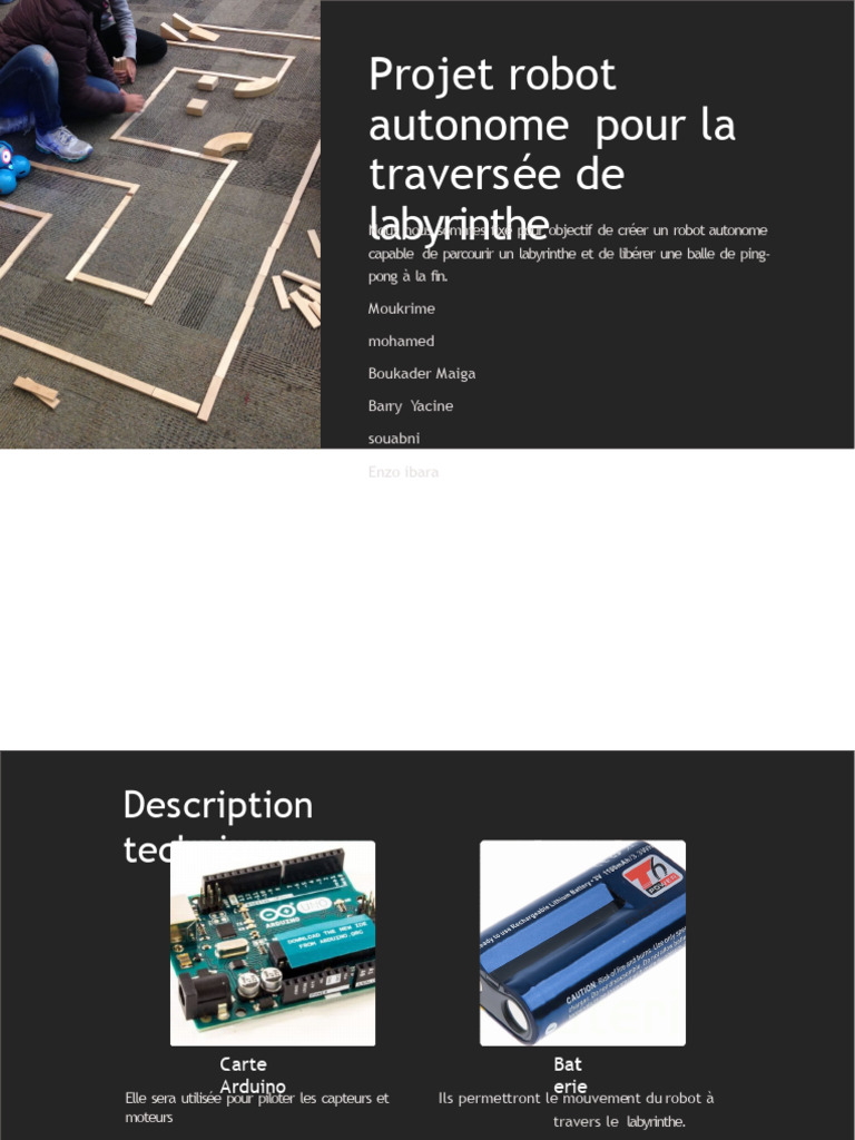 Projet Robot Autonome Pour La Traversee de Labyrinthe | PDF