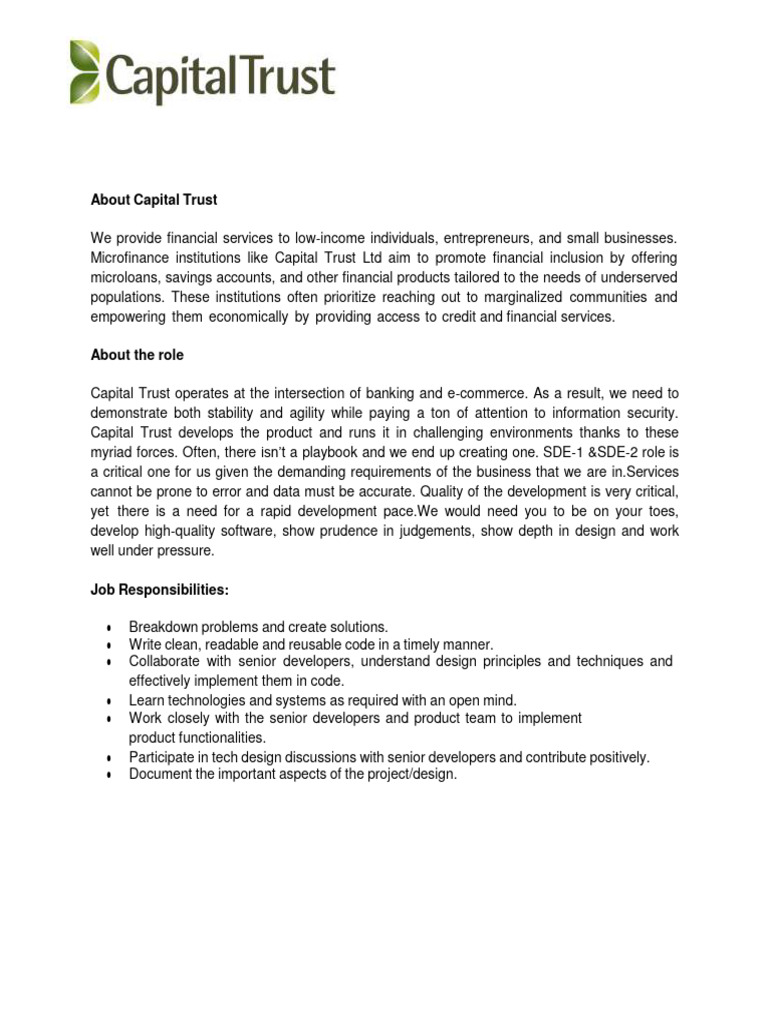 JD Capital Trust | PDF