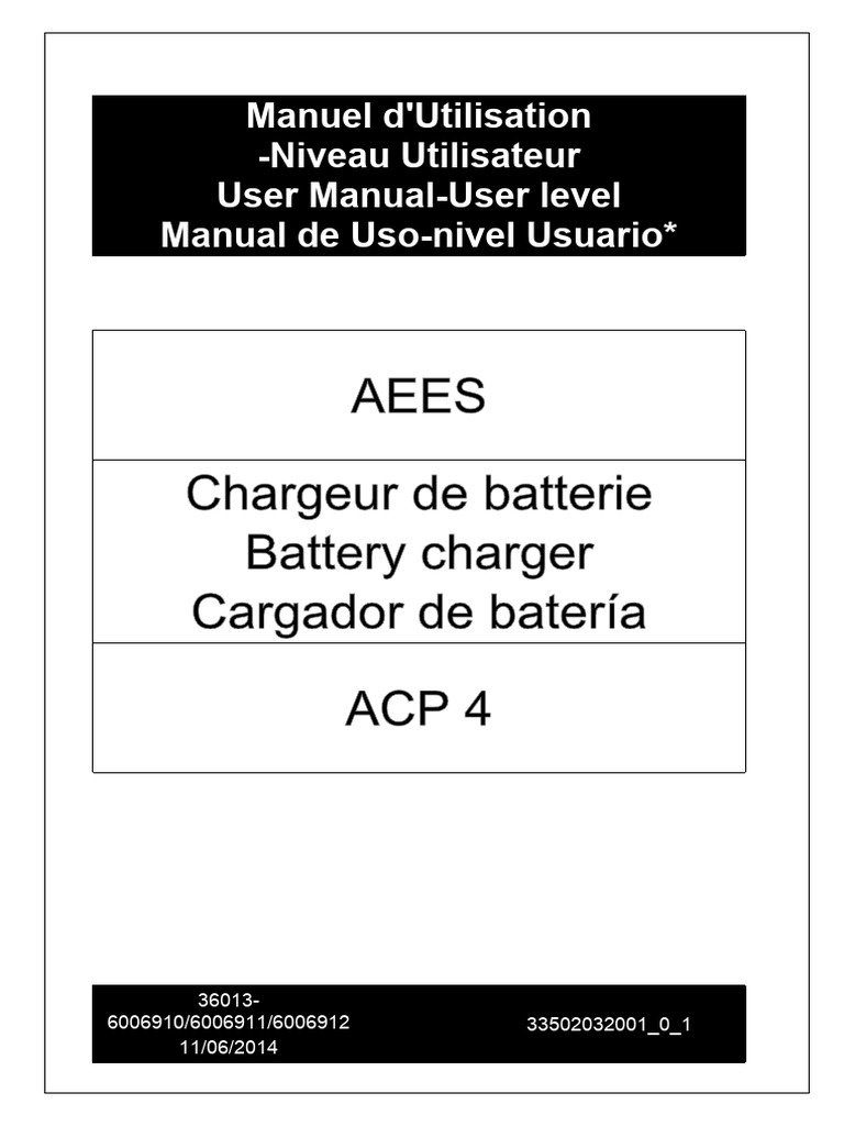 Manuel D'utilisation Du Chargeur de Batterie ACP4 | PDF