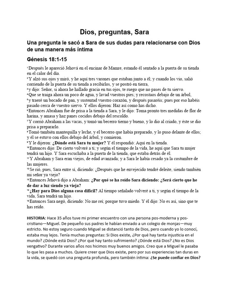 Dios y Preguntas | PDF