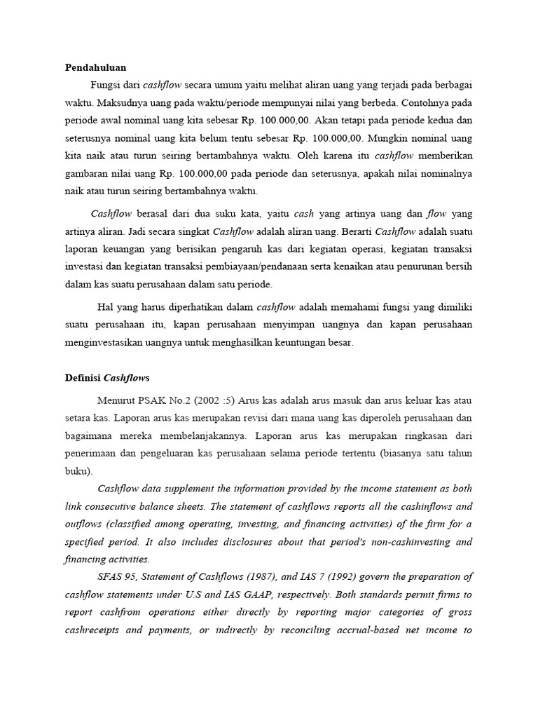 Lap Arus Kas - 1 | PDF