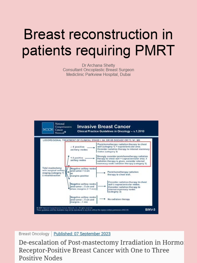Breast Reconstruction in Patients Requiring PMRT | PDF