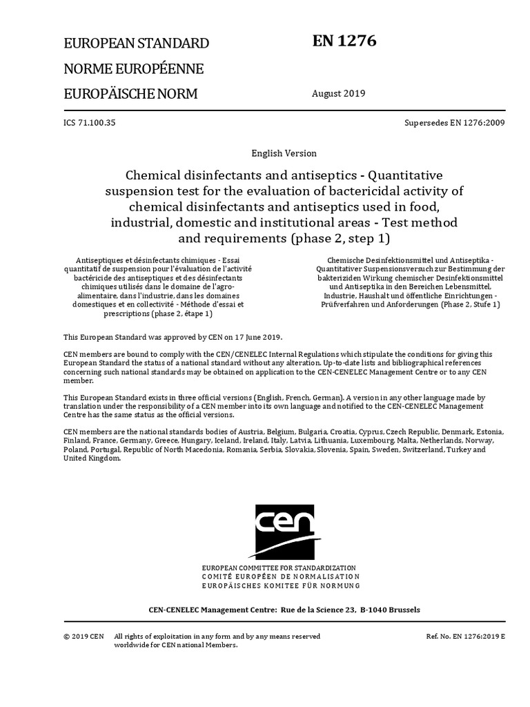 EN1276 Bactericidal Phase 2 Step 1 | PDF