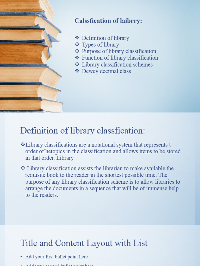 Library Classification Overview Guide | PDF | Computers