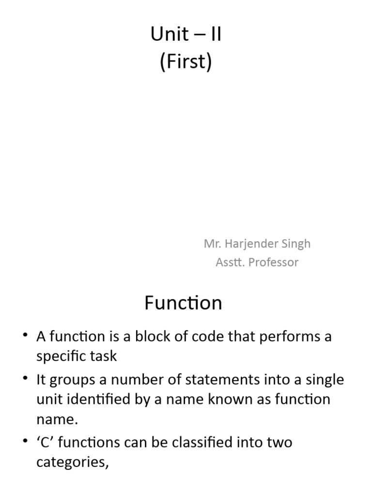 Unit 2 (First) | PDF