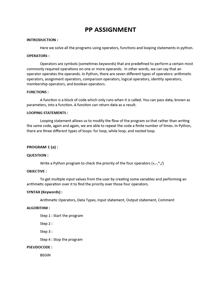 Python ASSIGNMENT | PDF Python ASSIGNMENT | PDF