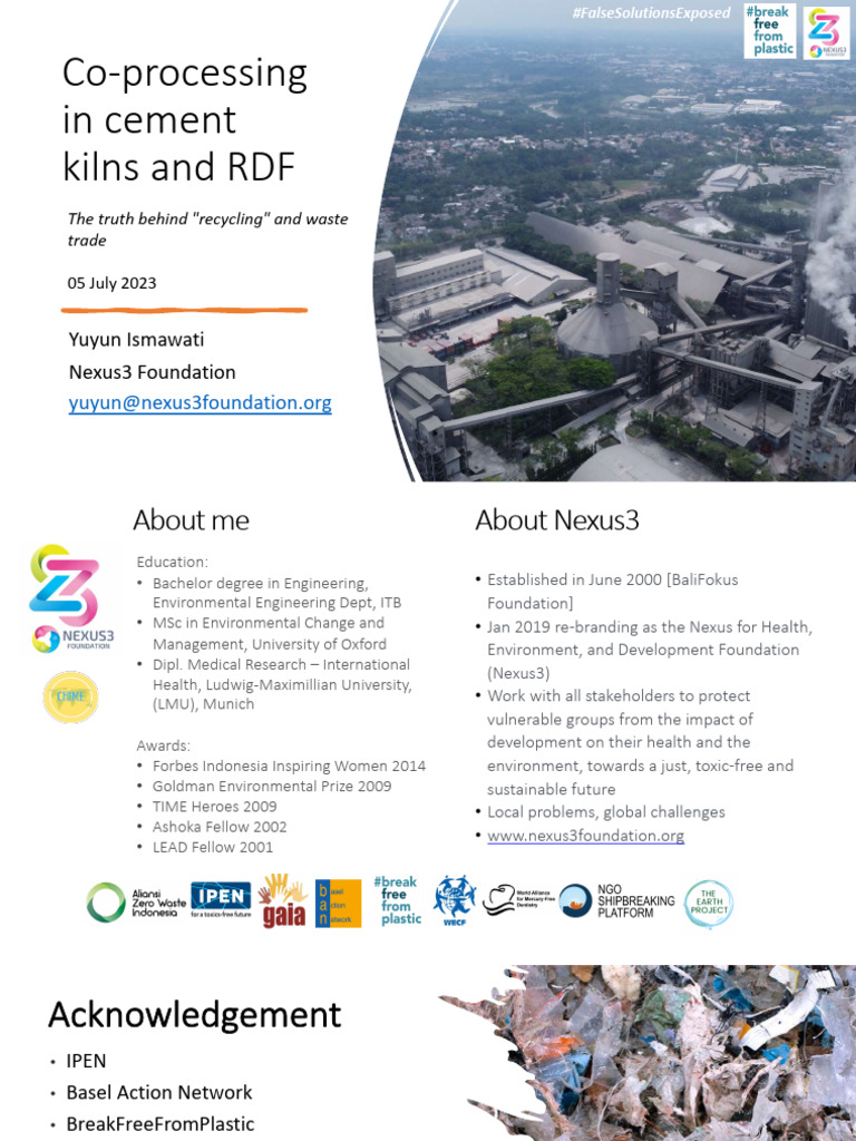 Coprocessing - Cement - RDF - YID | PDF | Waste | Sustainable Development