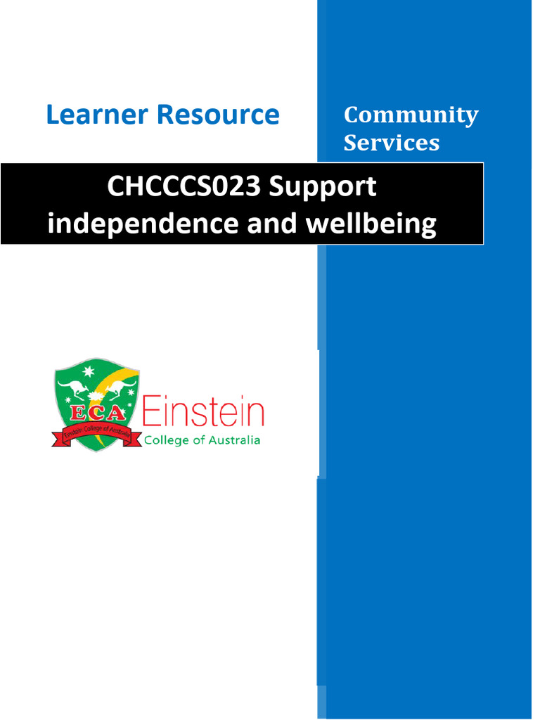 Learner Resource CHCCCS023. V2. 170616 | PDF | Well Being | Attitude ...