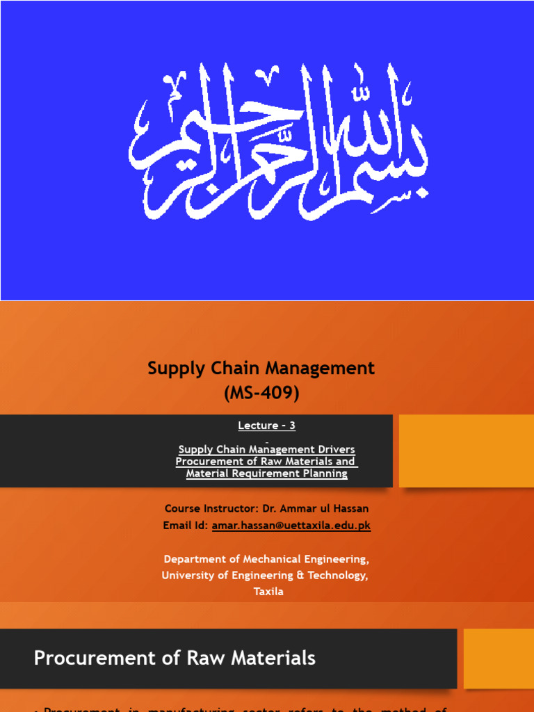 Supply Chain Management: Procurement & MRP | PDF | Procurement ...