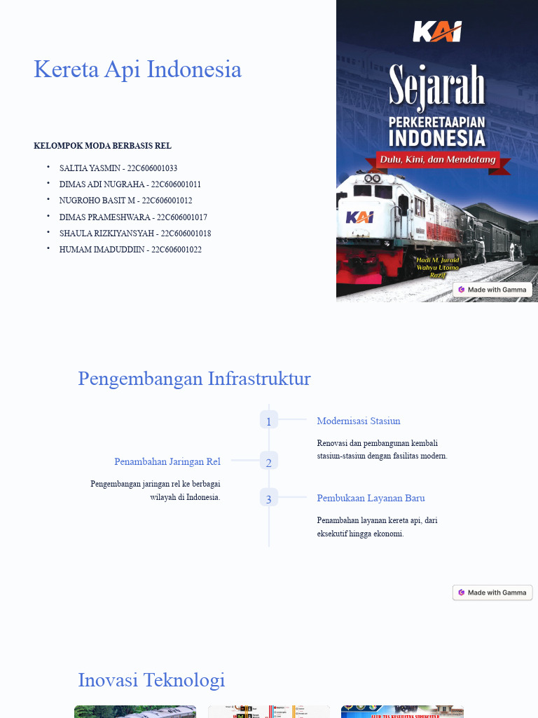 Modernisasi dan Inovasi Perkeretaapian Indonesia | PDF | Bisnis