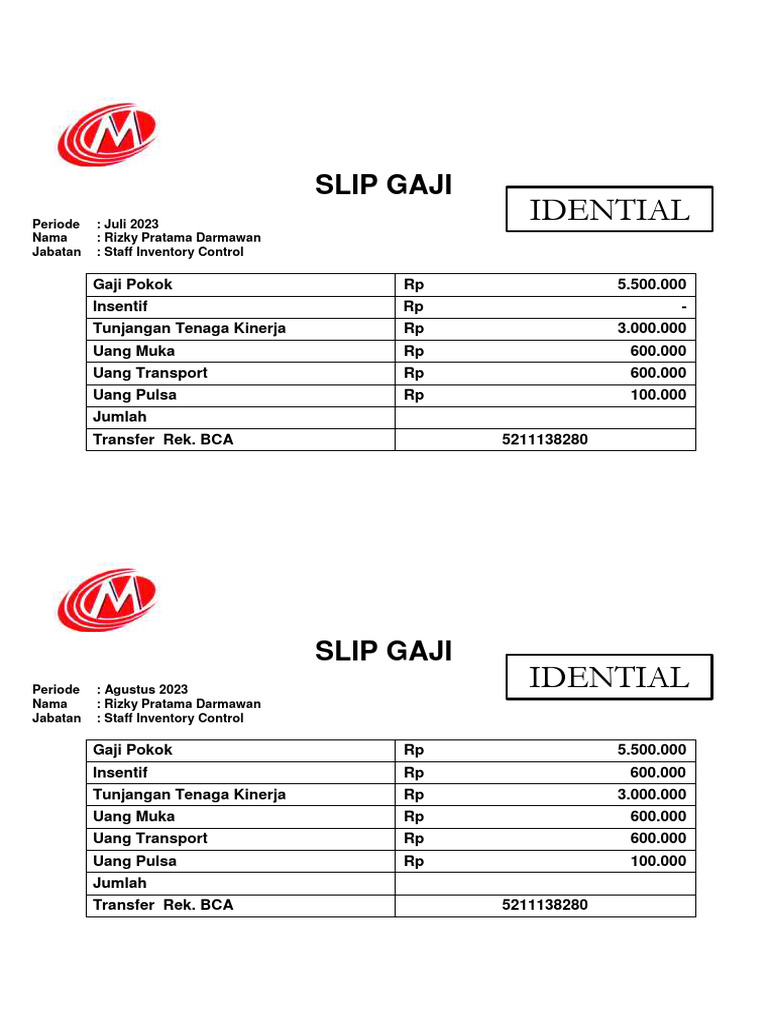 Slip Gaji | PDF