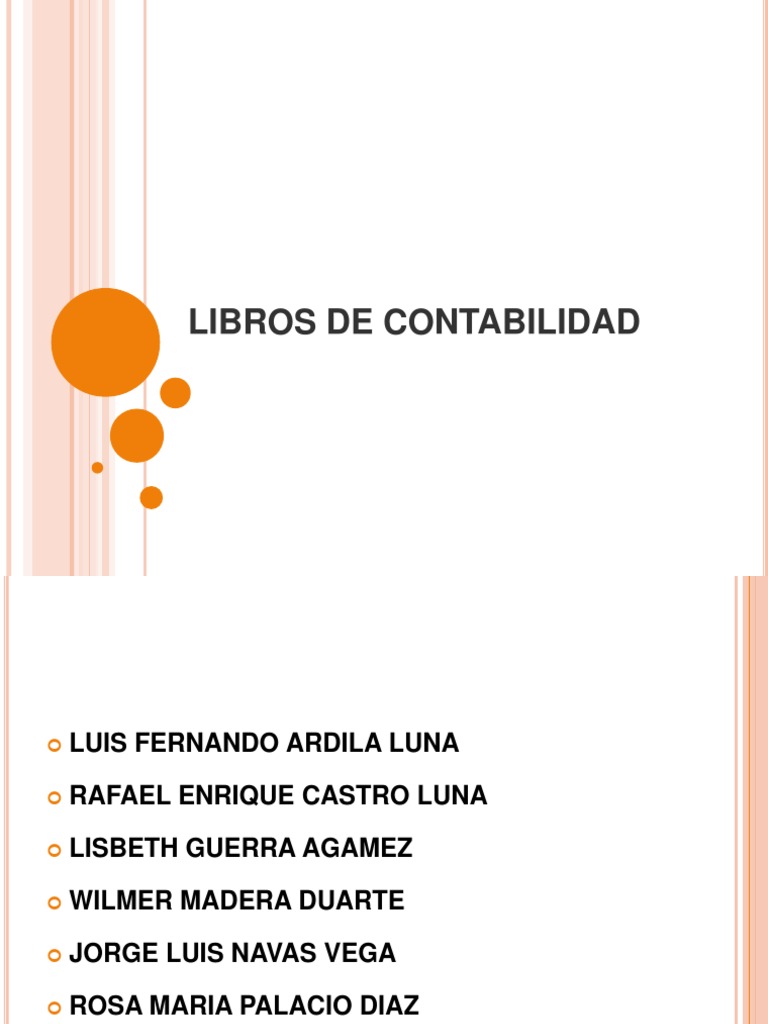 Diapositivas de Libros Contables | PDF | Estado de resultados | Contabilidad