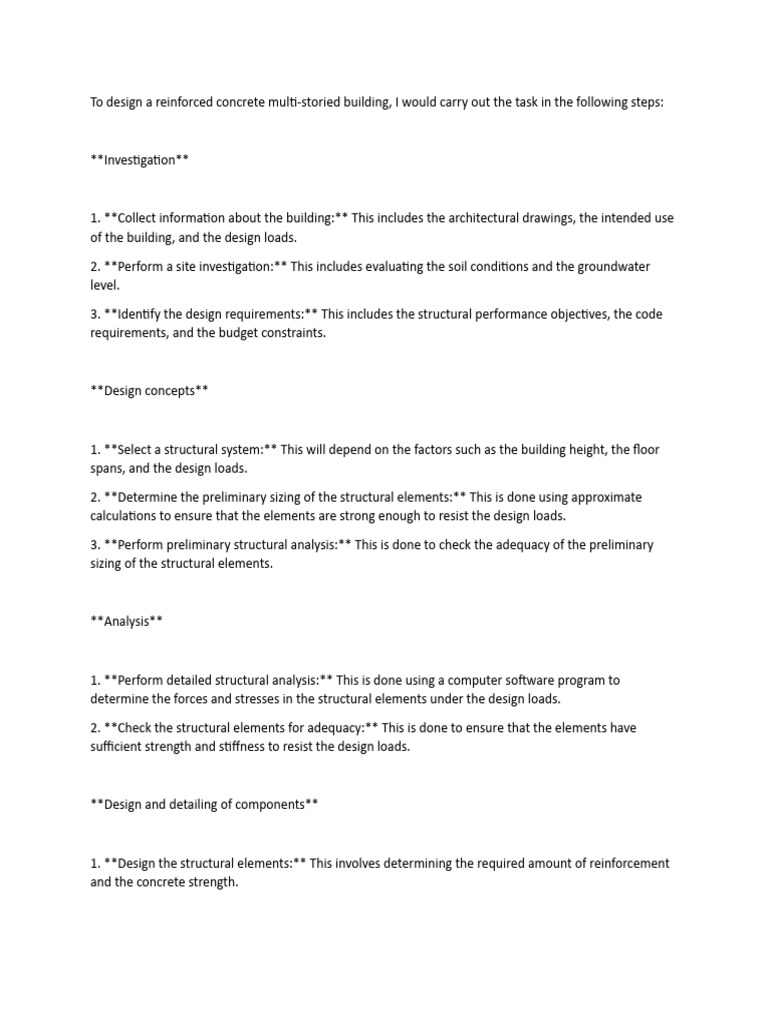 To Design A Reinforced Concrete Multi | PDF