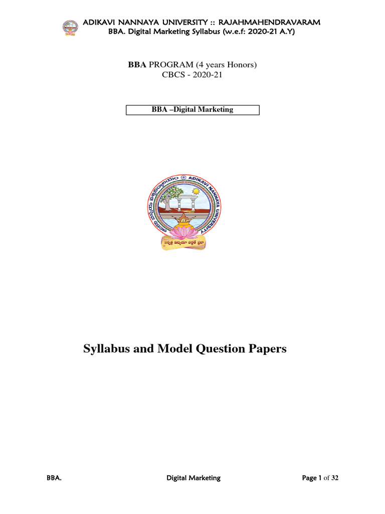 BBA-Digital Marketing-2020-2022 | PDF