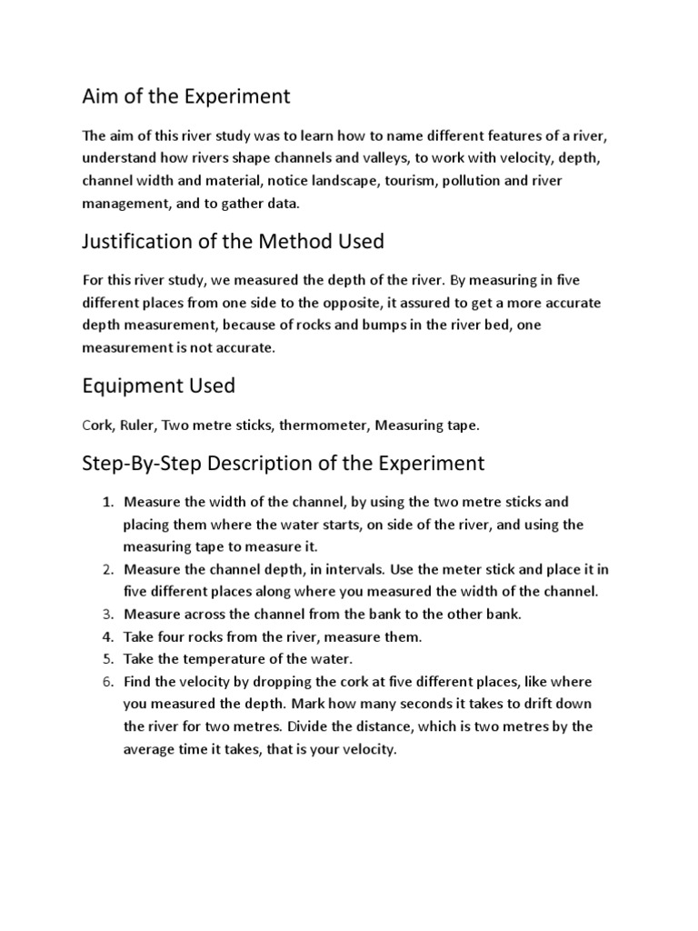 Aim of The Experiment | PDF