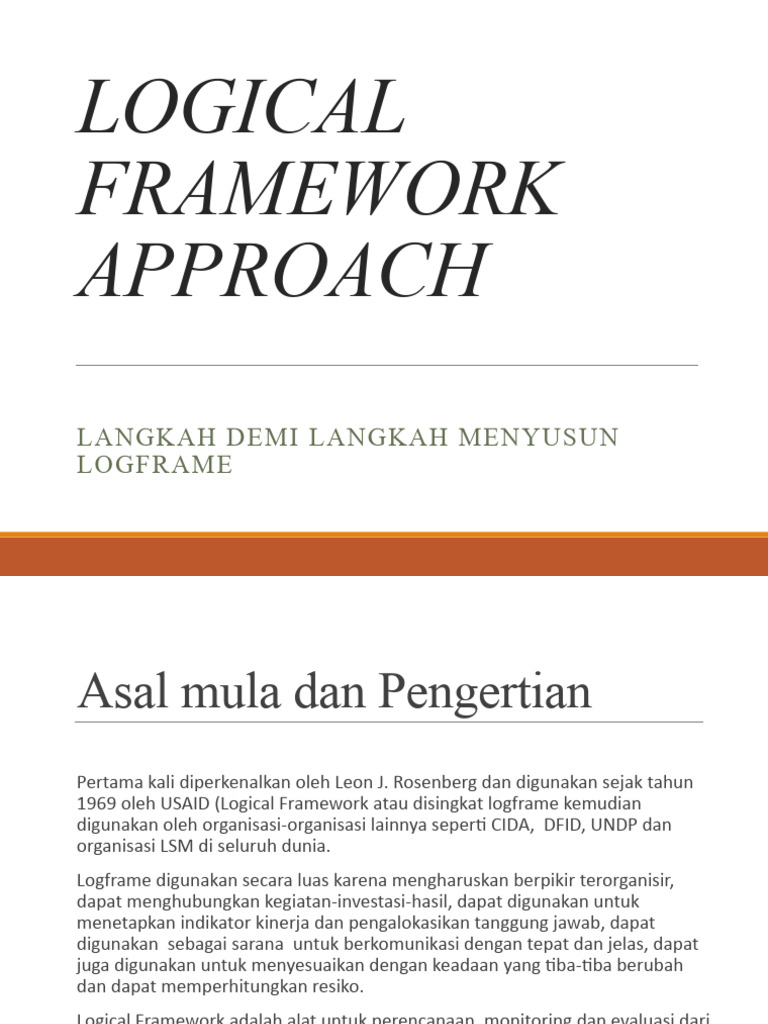 Step by Step Menyusun Logframe - Revised | PDF