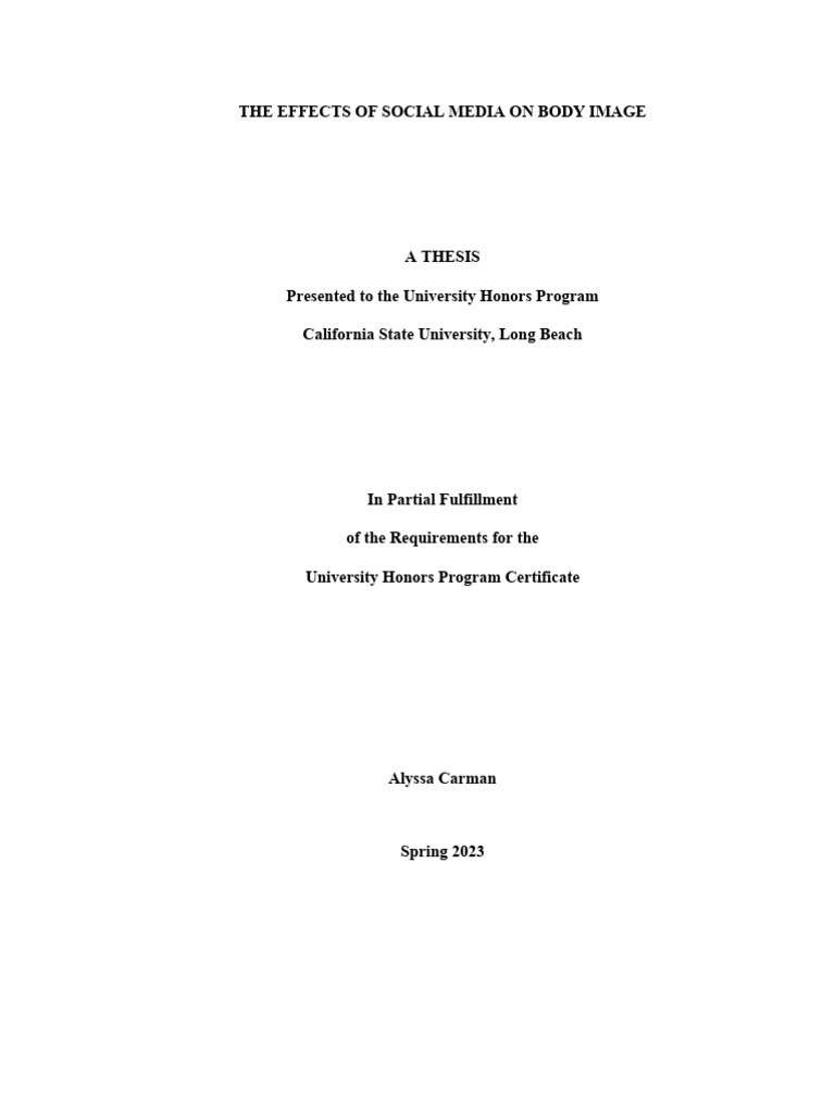 Alyssa Carman Final Thesis | PDF