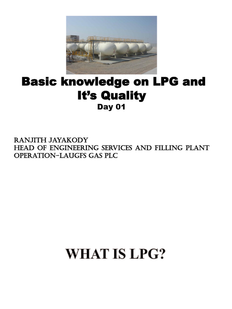 Day 01 - Basic Knowledge of LPG | PDF